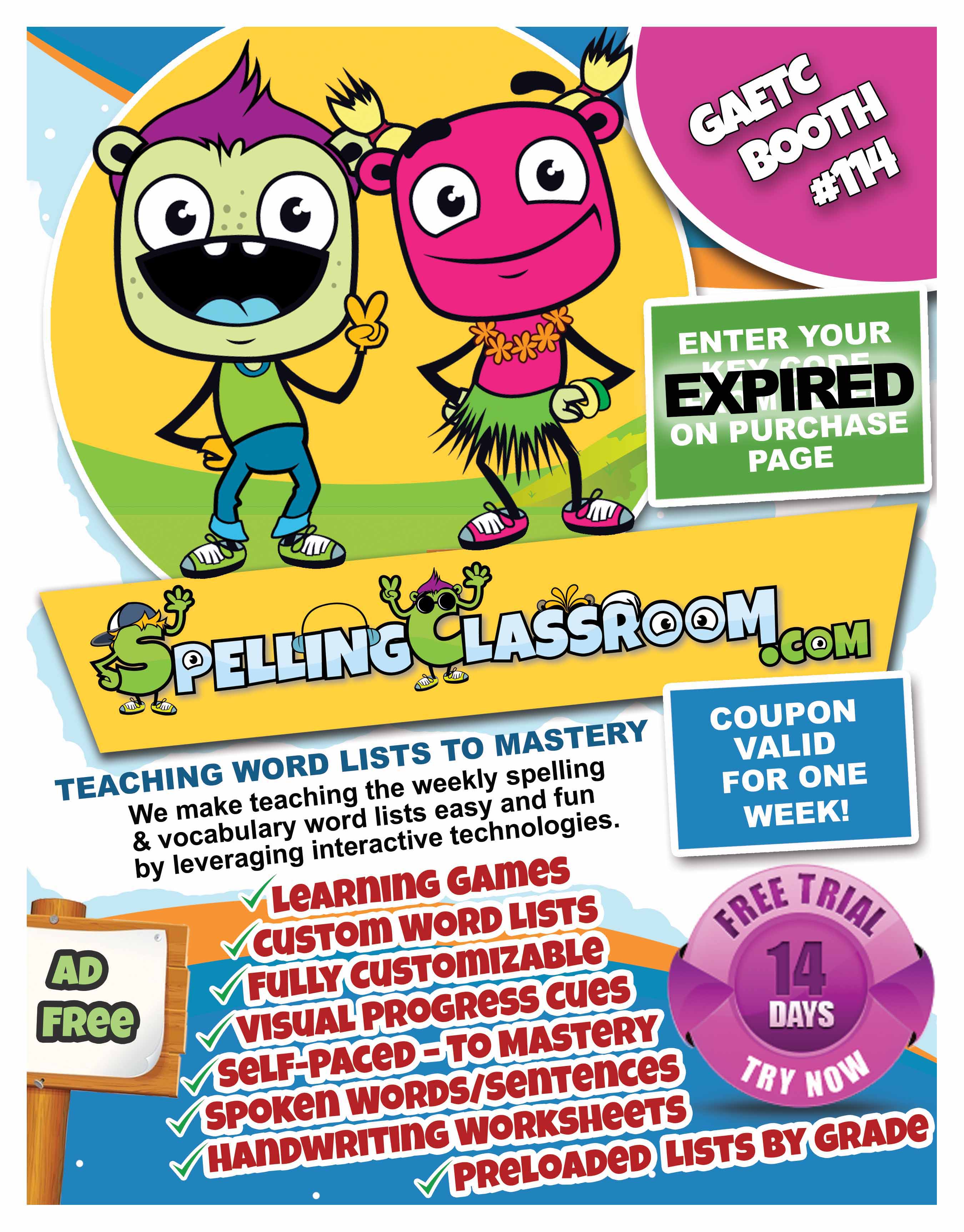 GAETC TRADESHOW – Spelling Classroom